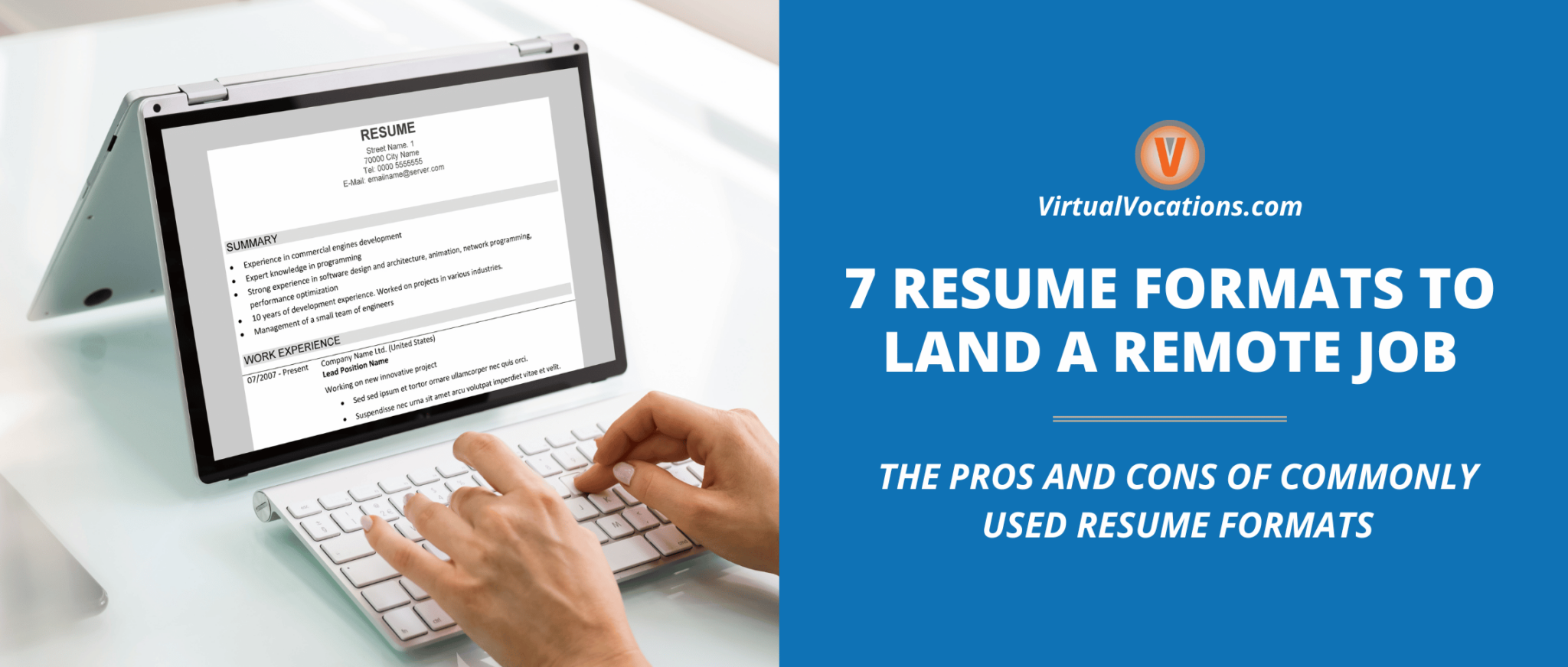 7 Resume Formats to Land a Remote Job - Remote Work From Home Job ...