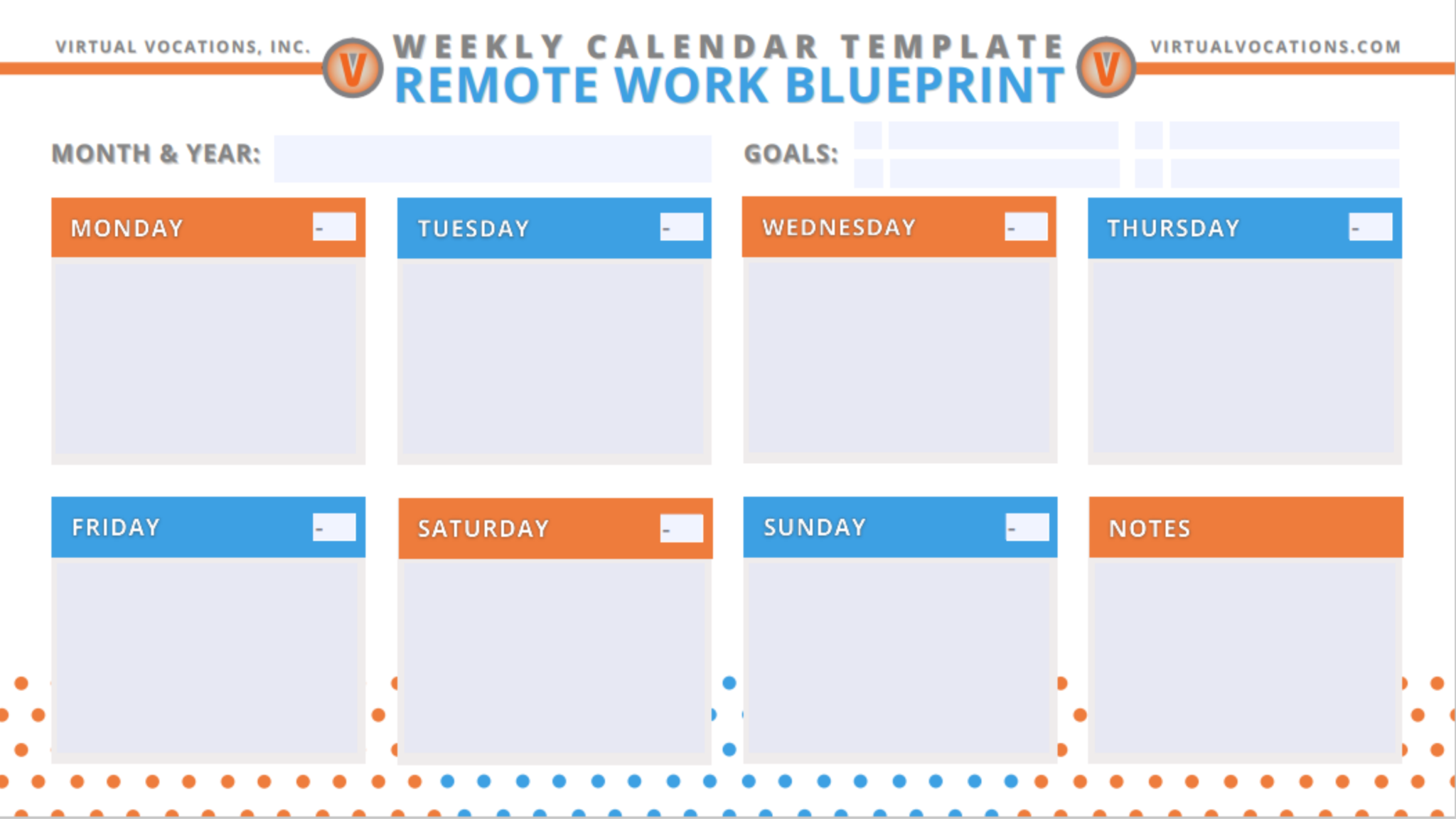 Hybrid Work Schedule Template