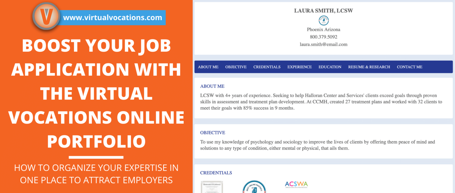 Boost Your Application With The Virtual Vocations Online Portfolio