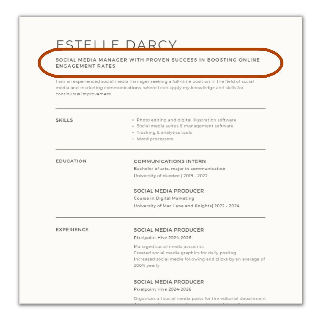 Crafting the Perfect First Impression: Winning Resume Headline Examples ...